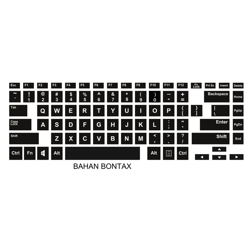 Jual BAHAN BONTAX / KERTAS GLOSSY keyboard sticker laptop english ...