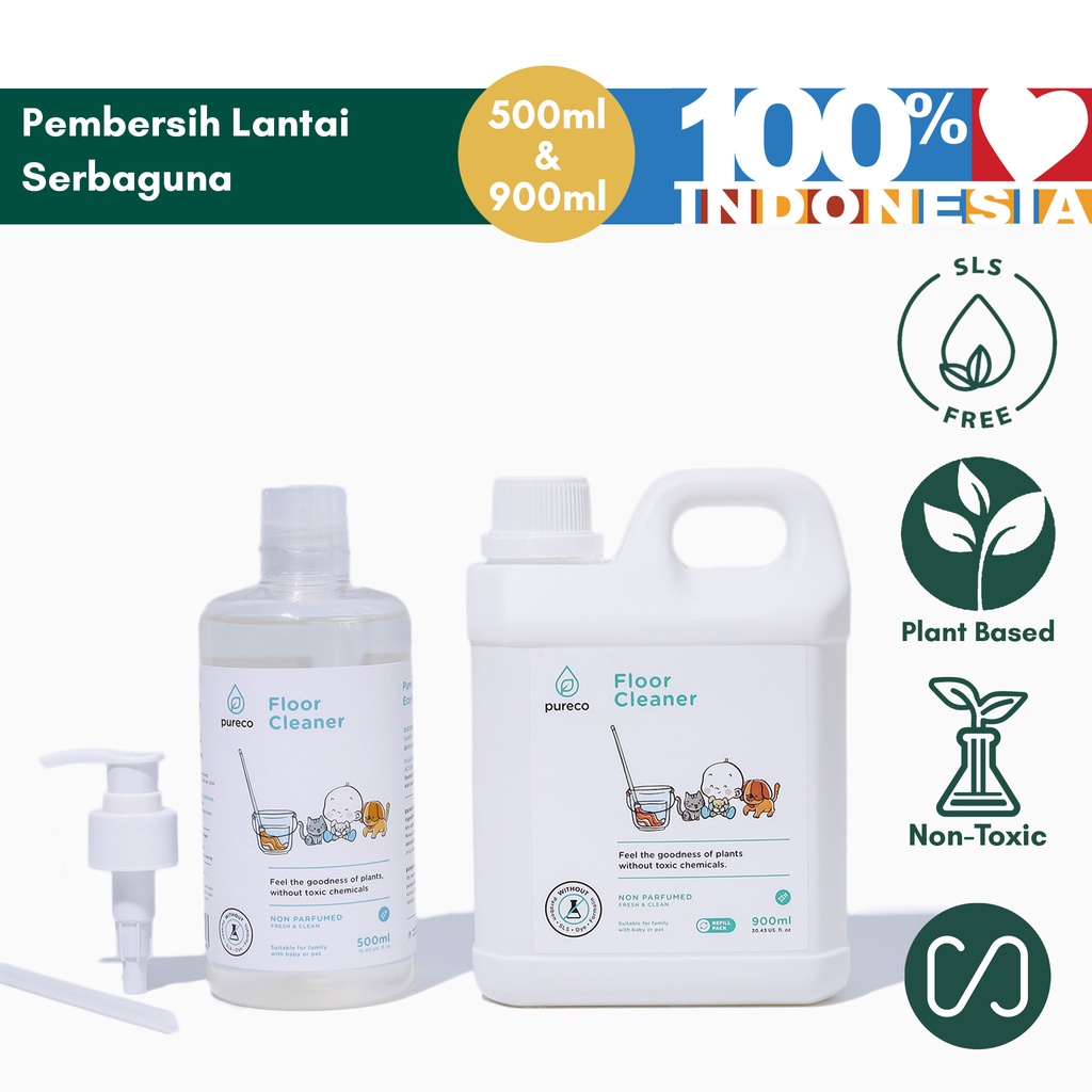 Jual Pure & Co Pembersih Lantai Serbaguna 500mL & 900mL | Shopee Indonesia