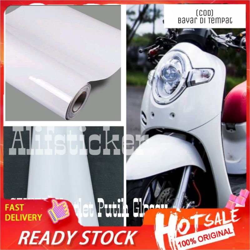 Jual Stiker Skotlet Putih Glossy Sticker Motor Putih Glossy | Shopee ...