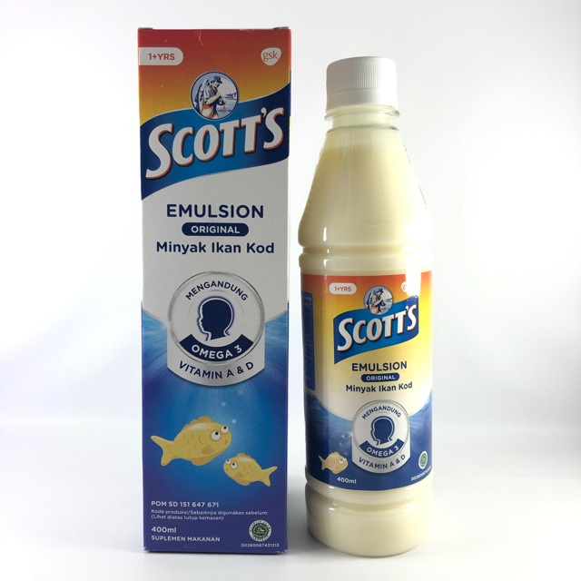 Jual scott emulsion original cod liver oil extra 400ml | Shopee Indonesia