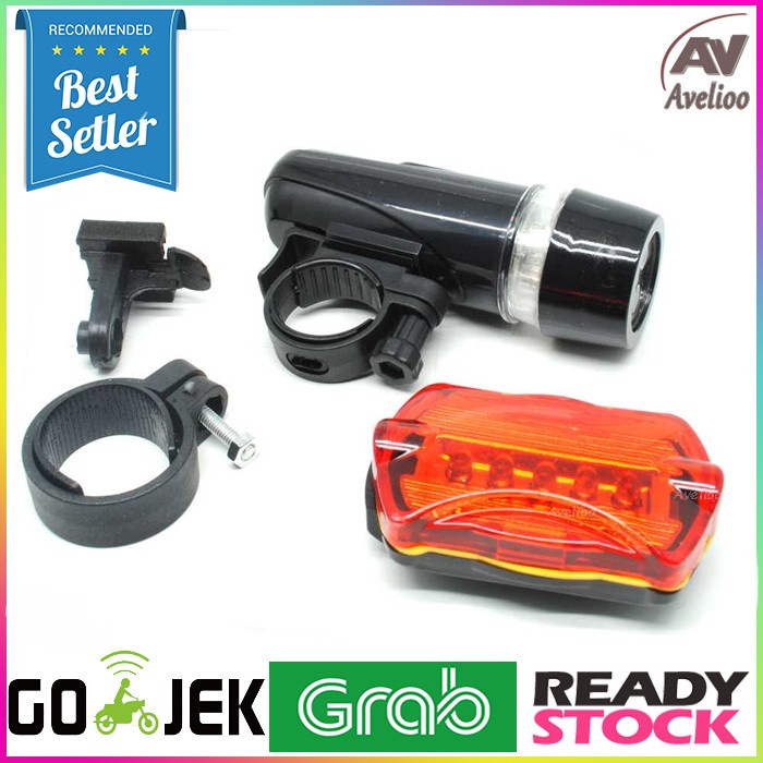 Jual Lampu sepeda power beam depan + belakang | Shopee Indonesia