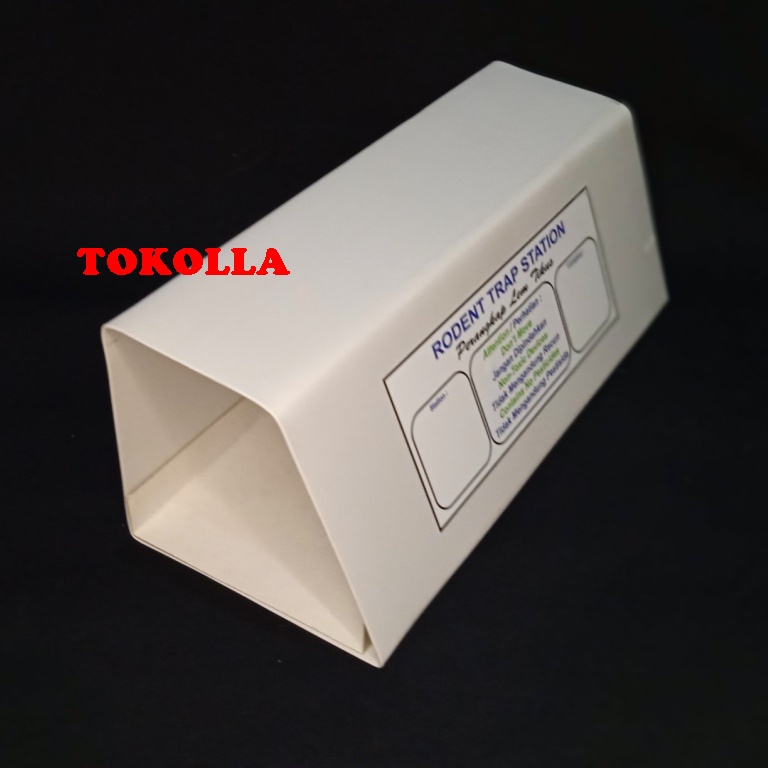 Jual Rodent Rat Mouse Glue Trap Bait Station PVC Putih Pelindung ...