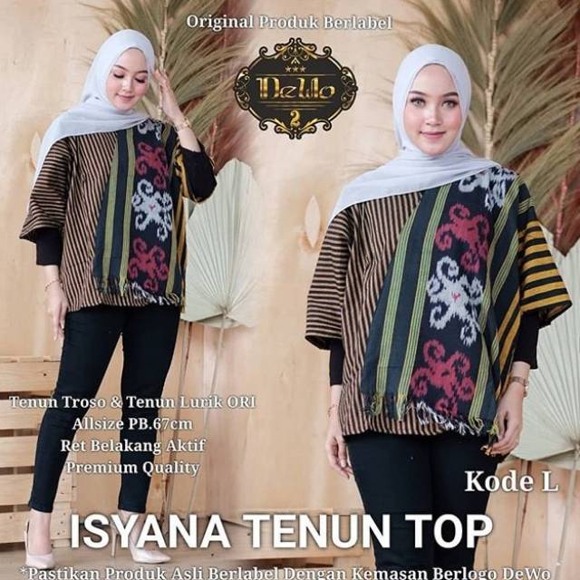 Jual Blus tenun ori/ atasan tenun/tunik tenun/baju batik/blus batik/baju batik kantor/lurik ...