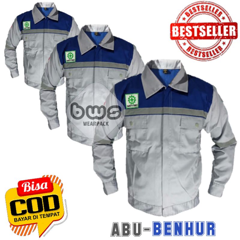 Jual BAJU SAFETY K3/SERAGAM KERJA LAPANGAN/BAJU BENGKEL/WEARPACK ATASAN ...