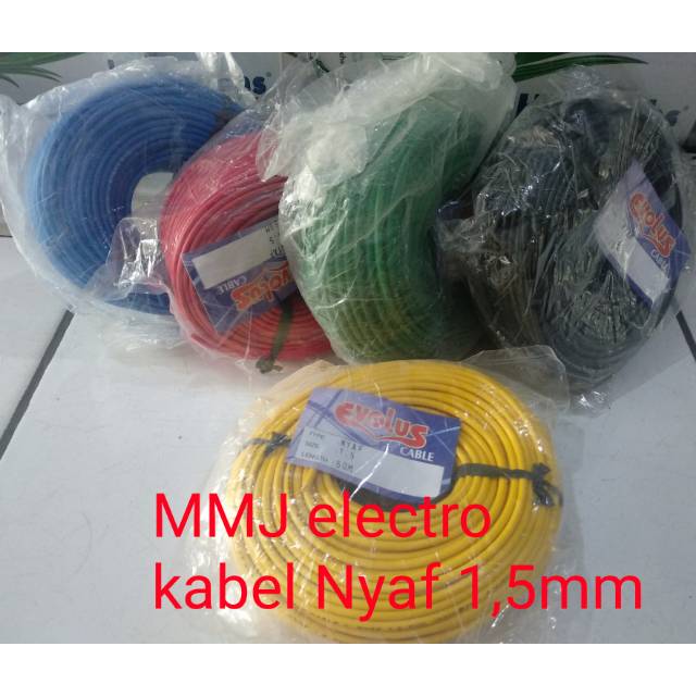 Jual Kabel Nyaf 1,5mm Harga Permeter - Kabel Tunggal Serabut | Shopee Indonesia