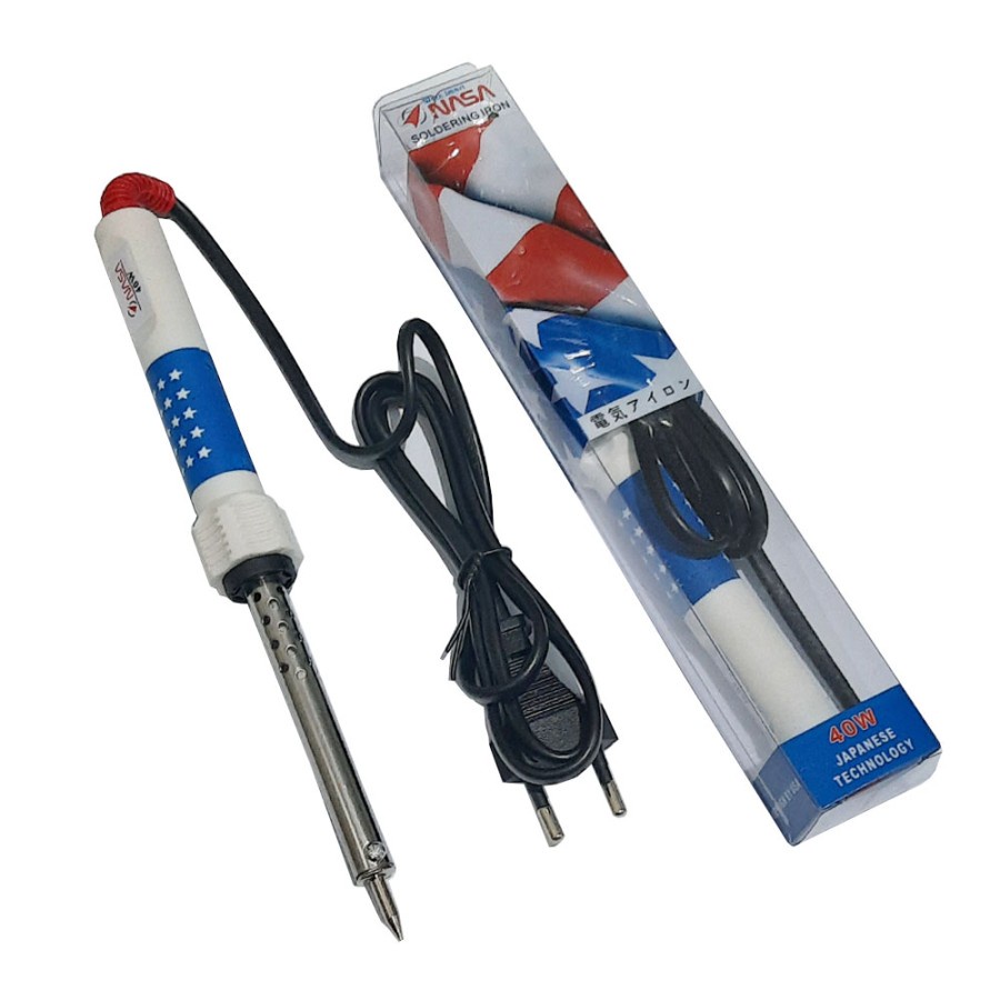 Jual Solder LURUS Nasa 40 Watt - Solder Iron Gagang Karet - Solder 40 ...
