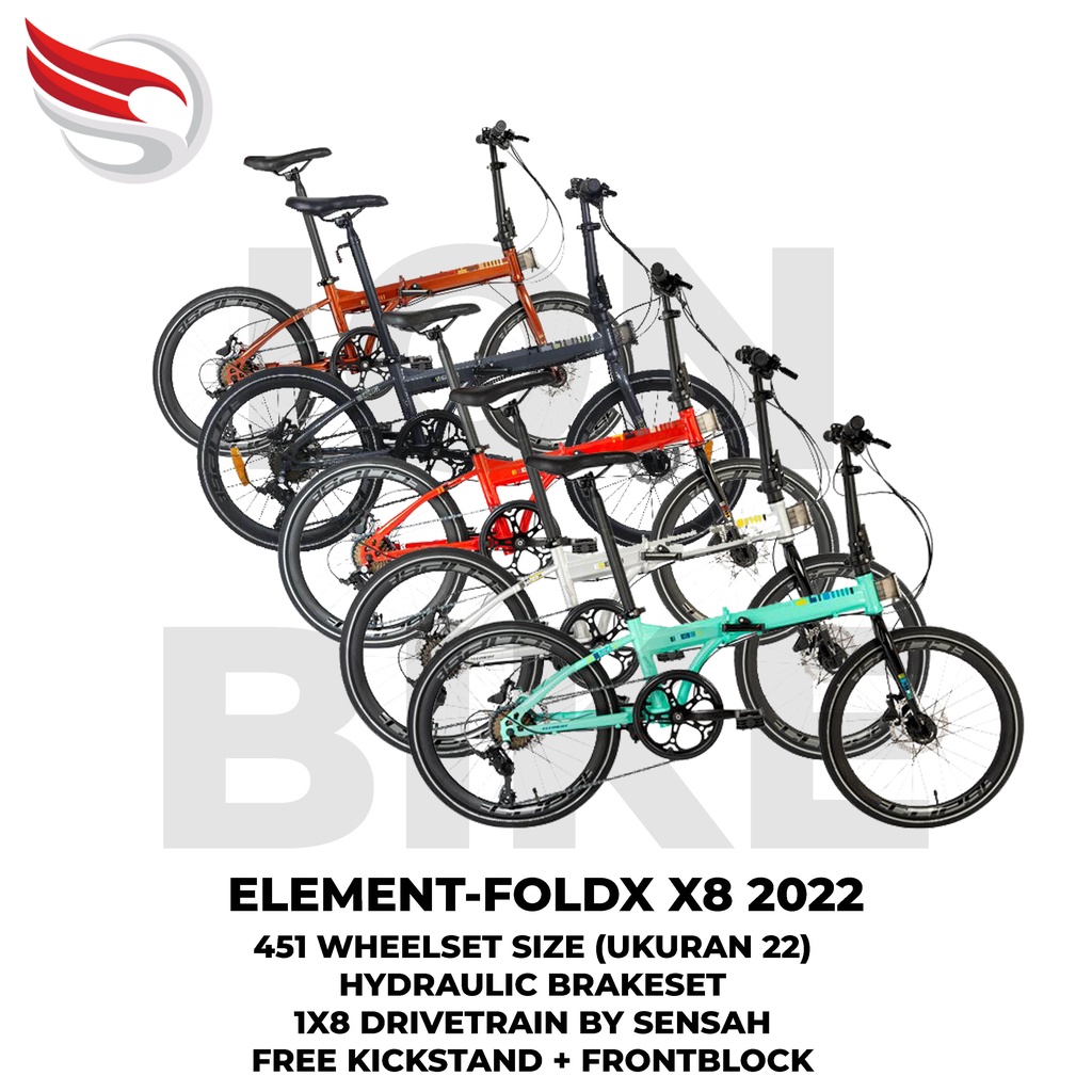 Jual Folding 20 451 Element Foldx 8 2022 Fold X X8 Sepeda Lipat ...
