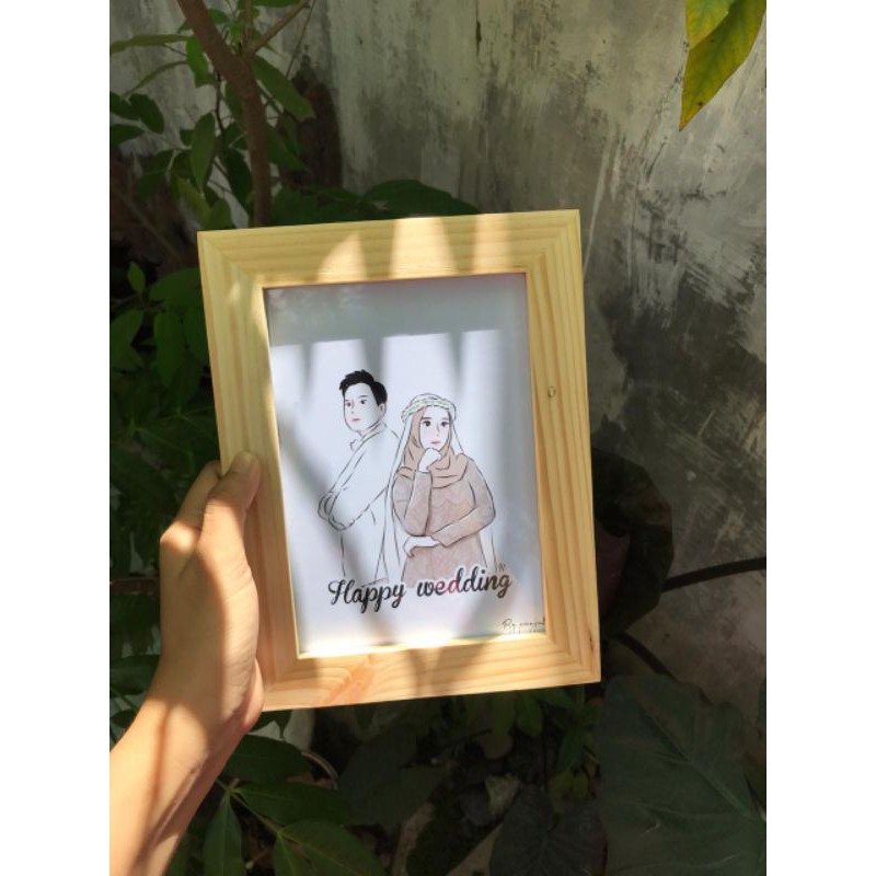 Jual lineart ilustrasi FRAME/FIGURA( Kado ulangtahun/nikahan ) | Shopee ...