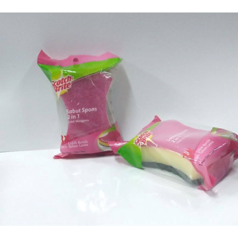 Jual 3M SCOTCH BRITE ID 34 SABUT JARING 2 SISI | Shopee Indonesia