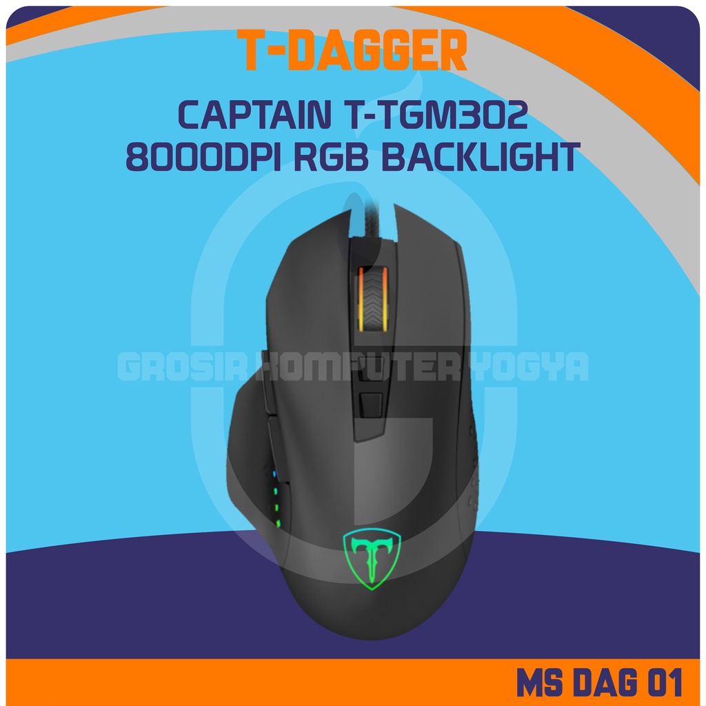 Jual T-Dagger Captain T-TGM302 8000DPI 7 Buttons RGB Backlight Gaming ...