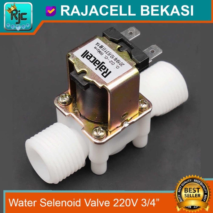 Jual Electric Water Selenoid Valve 220V AC NC 3/4" Air Water Control ...