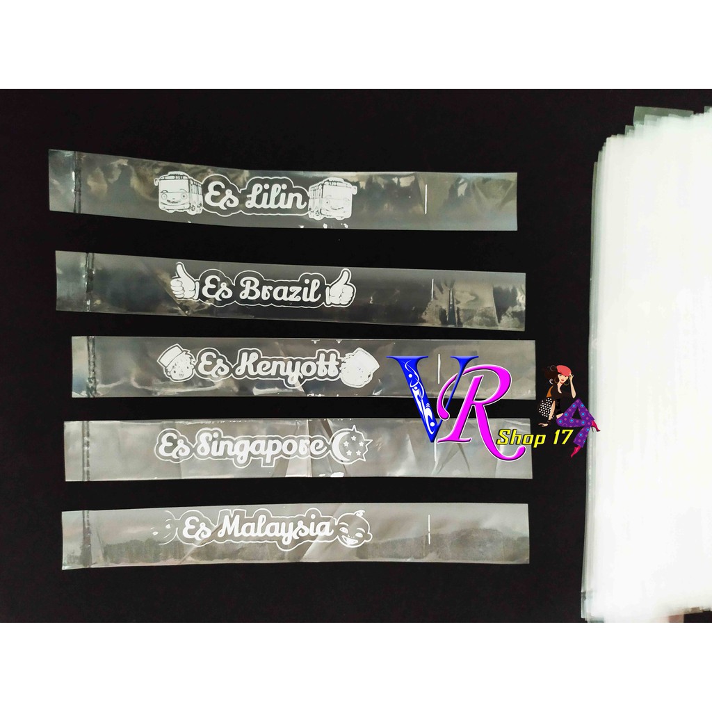 Jual Plastik Es Mambo Sablon Tulisan Putih Es Kenyot /Es Spidol /Es ...