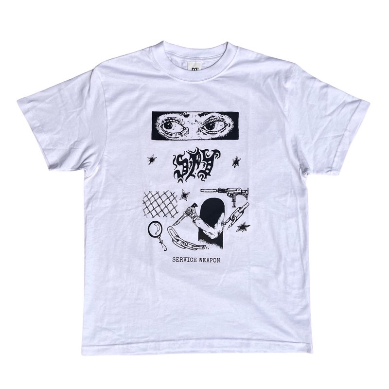 Jual KAOS BAND SPY / SERVICE WEAPON / WHITE | Shopee Indonesia