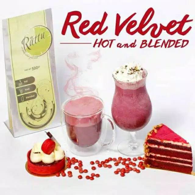Jual RATTU BEVERAGE RED VELVET POWDER 500 GR PREMIUM POWDER | Shopee ...