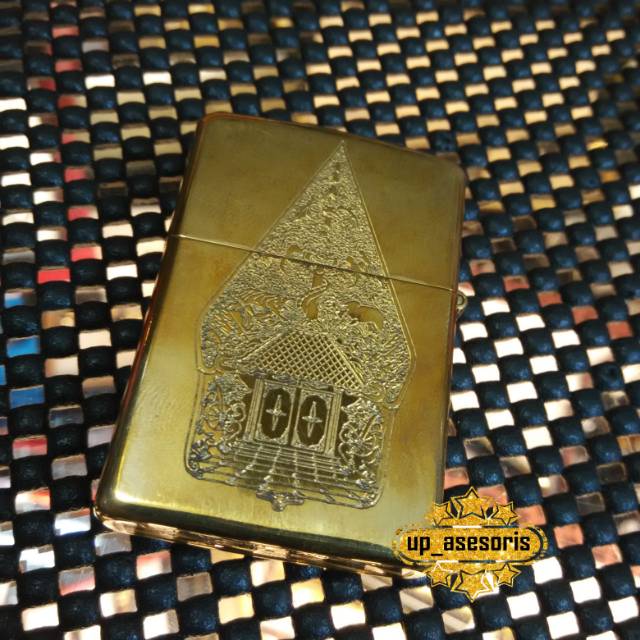 Jual Zippo atau Korek Api Custom ukir grafir Logo Wayang Gold | Shopee Indonesia