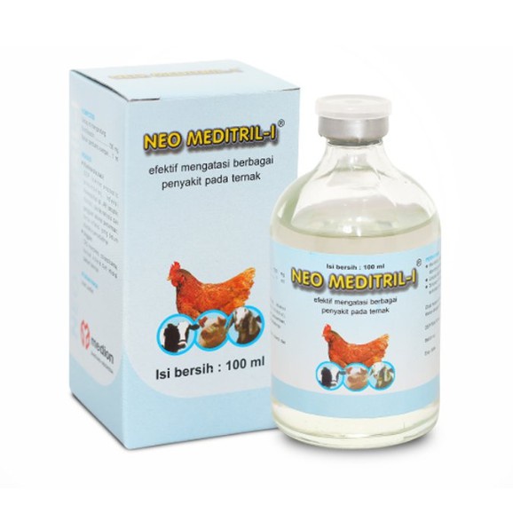 Jual NEO MEDITRIL-I INJEK 100 ml INJEKSI - Obat Antibiotik Sapi Kambing ...