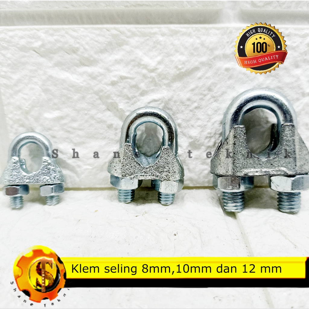 Jual Klem seling 8mm,10mm dan 12mm / Wire rope clip / Klem kabel baja ...