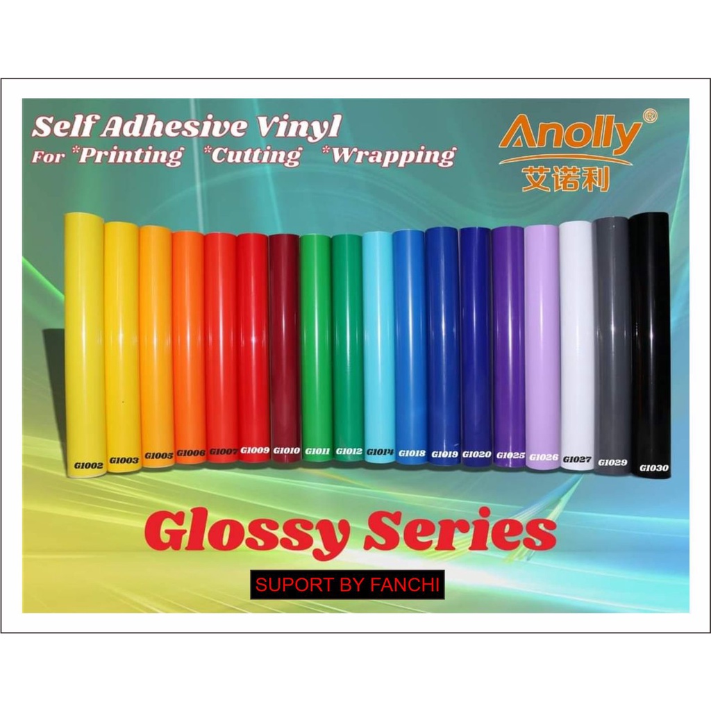 Jual Sticker vinyl bahan sticker glossy sticker / bahan skotlet,cutting ...