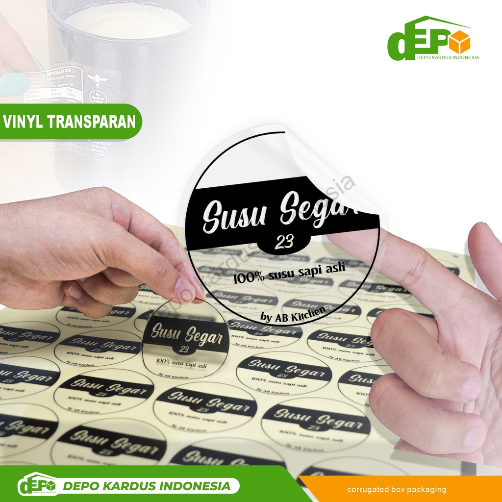 Jual Sticker Vinyl Transparan (CUSTOM) - Sticker Anti Air - Sticker ...