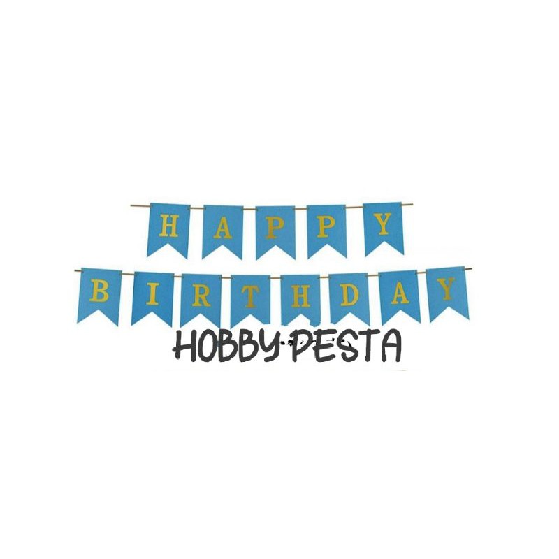 Jual BANNER SEGILIMA HAPPY BIRTDHAY GLITTER BIRU / FLAG SEGILIMA HAPPY ...