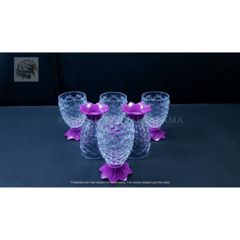 Jual Gelass Mica kristal model nanas 6"pcs Golden sunkist | Shopee ...