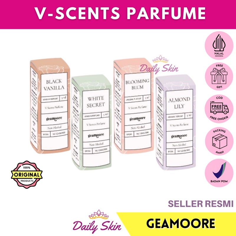 Jual VSCENT GEAMOORE PARFUME 3ml (BPOM) | Shopee Indonesia