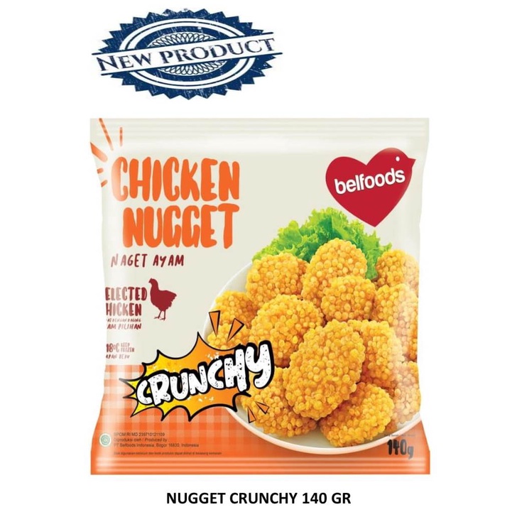 Jual Belfoods Chicken Nugget Crunchy 140 gr Naget Ayam Krispi Belfood ...