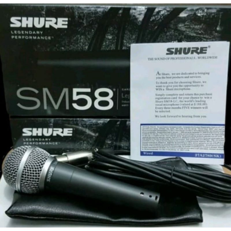 Jual MIC SHURE SM58 MICROPHONE KABEL SM-58 | Shopee Indonesia
