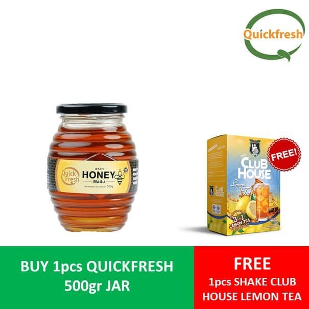 Jual [FREE SHAKE CLUB HOUSE LEMON TEA] Quickfresh Madu / Honey Jar 500G ...
