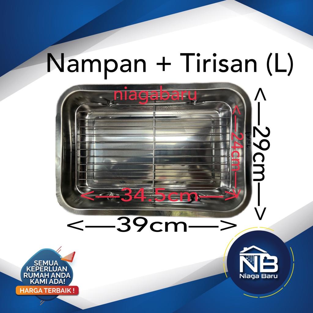 Jual Nampan 29x39 Plus Tirisan Cooling Tray Tatakan Saringan Peniris ...