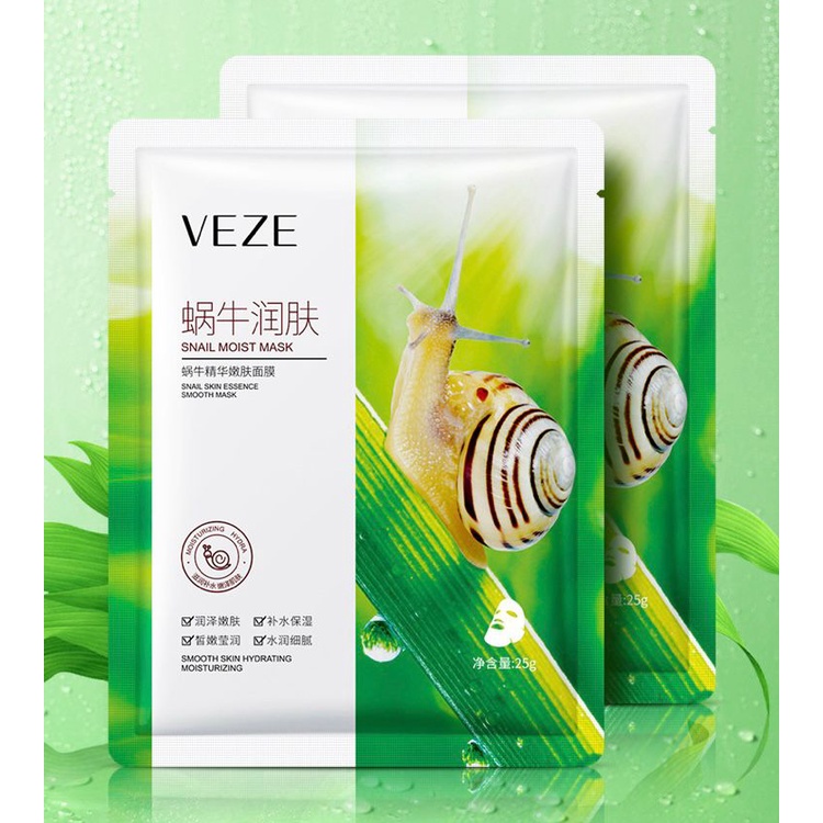 Jual VEZE Natural Sheet Mask Hydrating Moisturizing Mask Masker Wajah ...