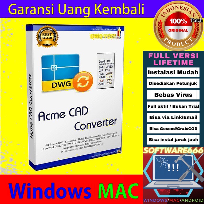 Jual Software Convert File DWG: Acme CAD Converter 2021 [WIN] | Shopee ...