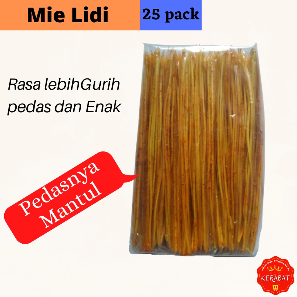 Jual Mie Lidi Cemilan Enak dan Pedas Isi 200 gr | Shopee Indonesia