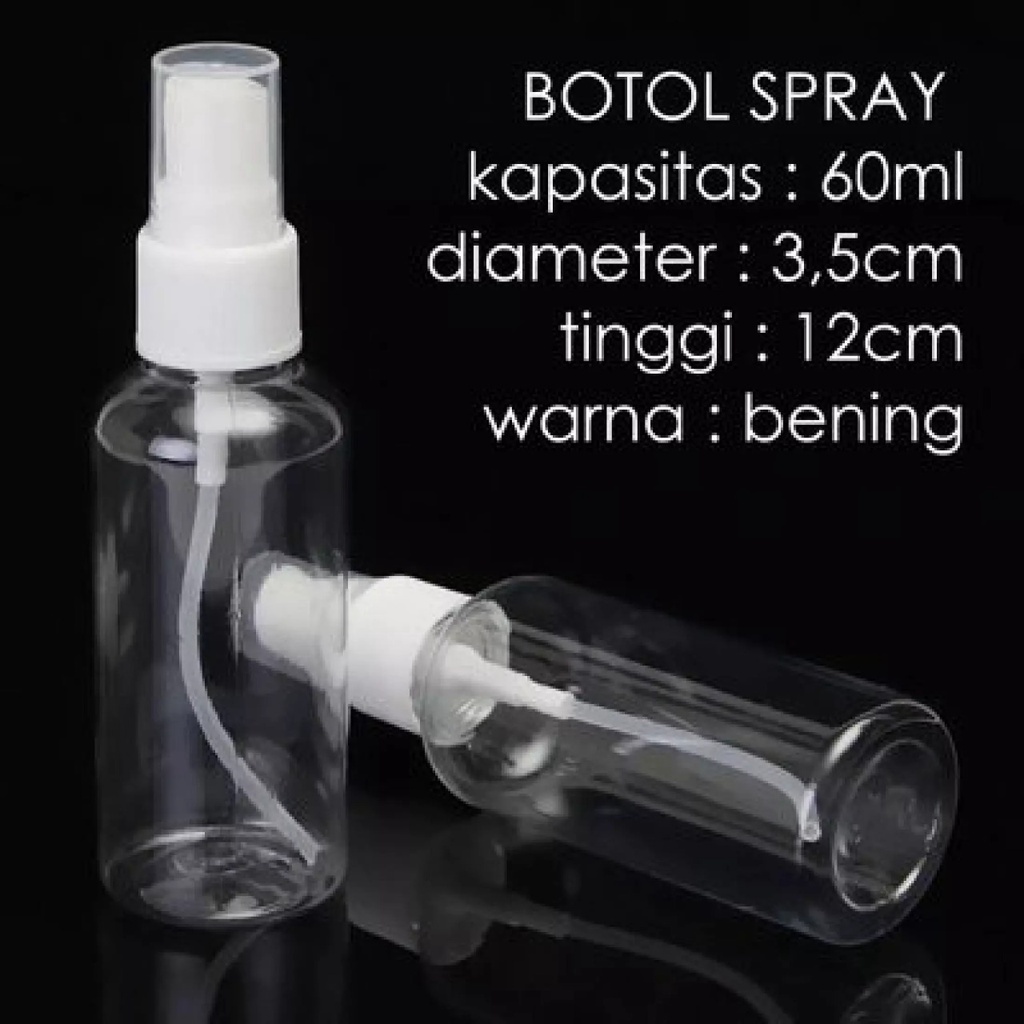 Jual Botol spray 60 ML plastik sprai 60ml semprot/botol isi ulang/botol ...