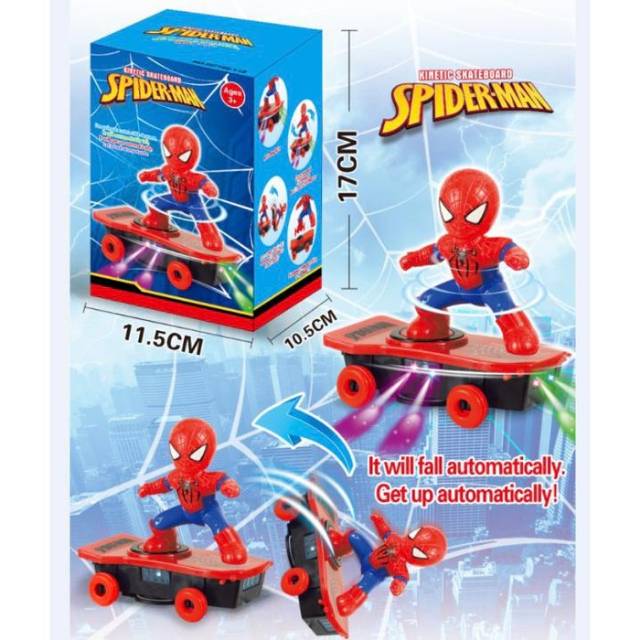 Jual MAINAN SPIDER MAN Skuter Skateboard Elektrik Gambar Kartun ...
