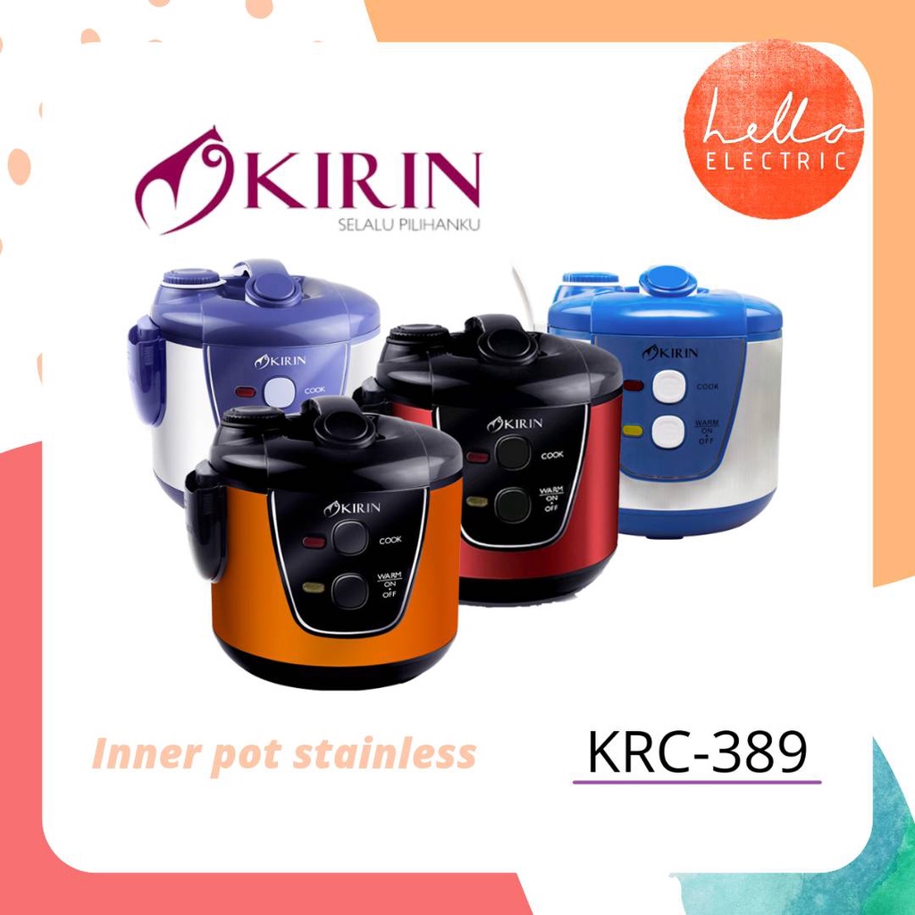 Jual MAGIC COM KIRIN 2 LITER KRC-389 PENANAK NASI STAINLESS | Shopee Indonesia