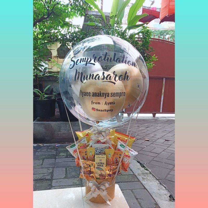 Jual Buket Ballon Buket Snack Snack Tower Buket Bunga | Shopee Indonesia