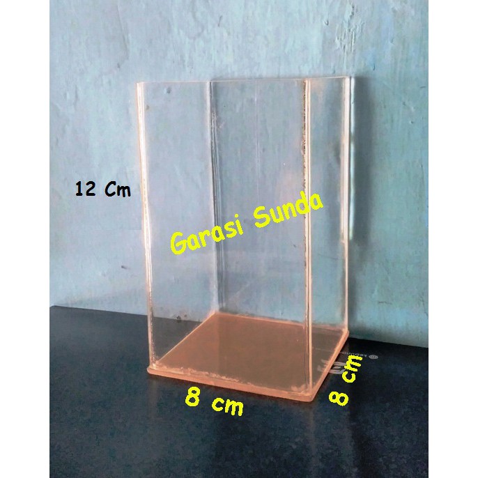 Jual Aquarium Mini 8x8x12 Cm / Aquascape/ Soliter Akrilik Ikan Cupang ...