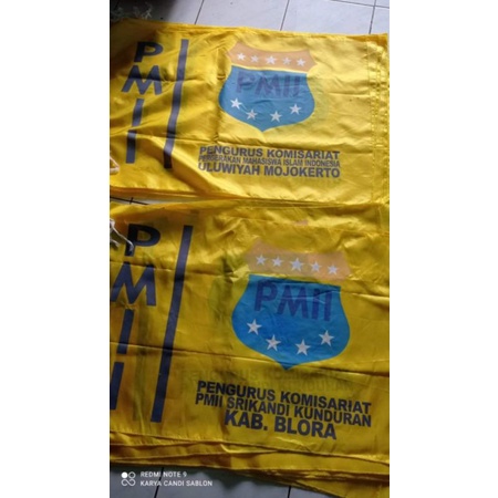 Jual Bendera PMII free request tulisan kepengurusan dan gratis stiker ...