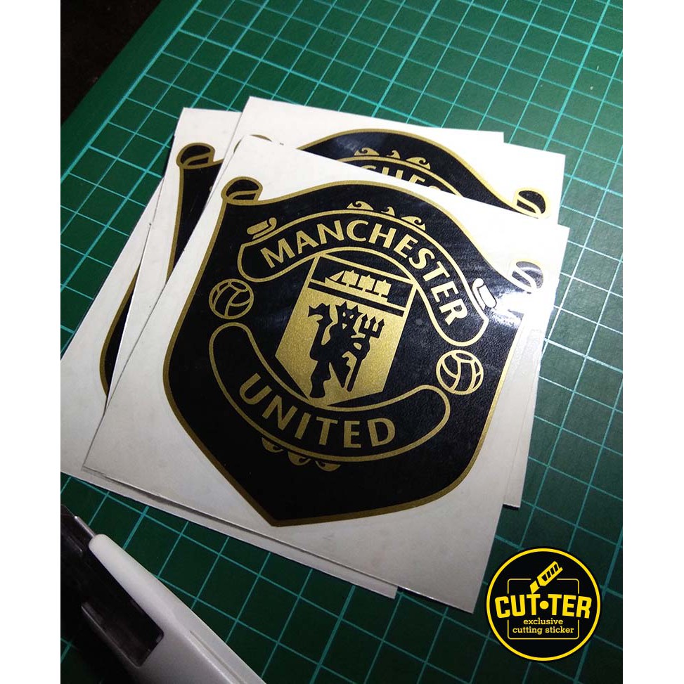 Jual cutting sticker MANCHESTER UNITED black edition | Shopee Indonesia