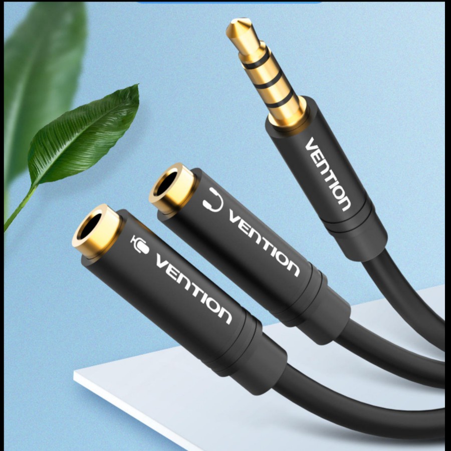 Jual Kabel Splitter Vention Jack 3.5mm Male to Female Audio and Mic ...