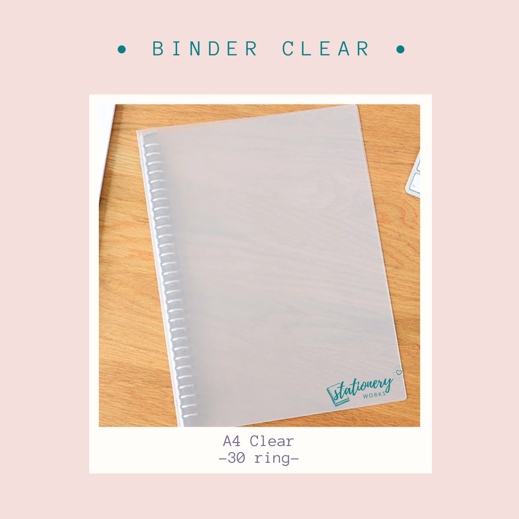 Jual Binder A4 clear transparan - 30 ring - notebook ring | Shopee ...