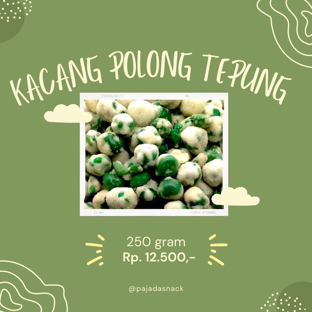 Jual kacang polong hijau tepung / kacang polong tepung renyah gurih 1 ...