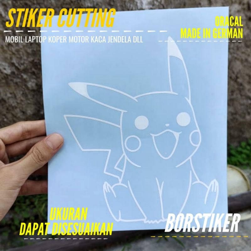 Jual STIKER PIKACHU UKURAN LAPTOP | STICKER CUSTOM ANIME BAND LOGO DLL ...