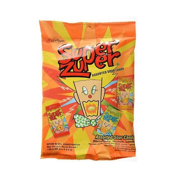Jual Unifarm Super Zuper Assorted Sour Candy Isi 50pcs @ 2.8 gram ...