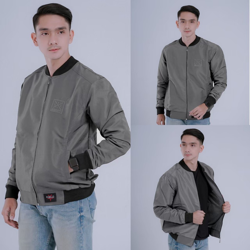 Jual ARS JAKET PRIA BOMBER SIMPLE TASLAN WATERPROOF ORIGINAL REBEL ID ...