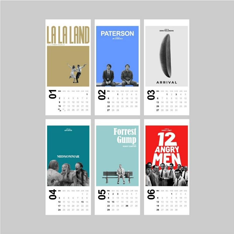 Jual KALENDER AESTHETIC TEMA FILM 2023/ CUSTOM KALENDER | Shopee Indonesia