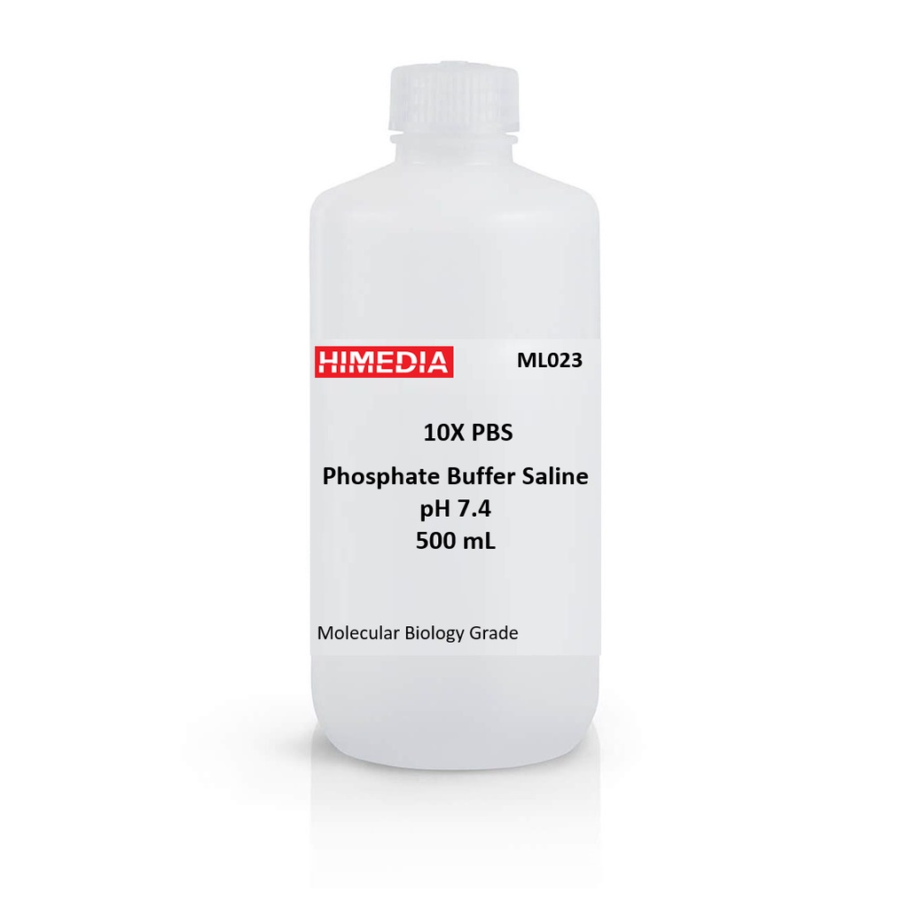 Jual 10x Phosphate Buffer Saline (PBS) pH 7.4, Buffer Fosfta Saline, Microbiology Grade, 500 mL ...
