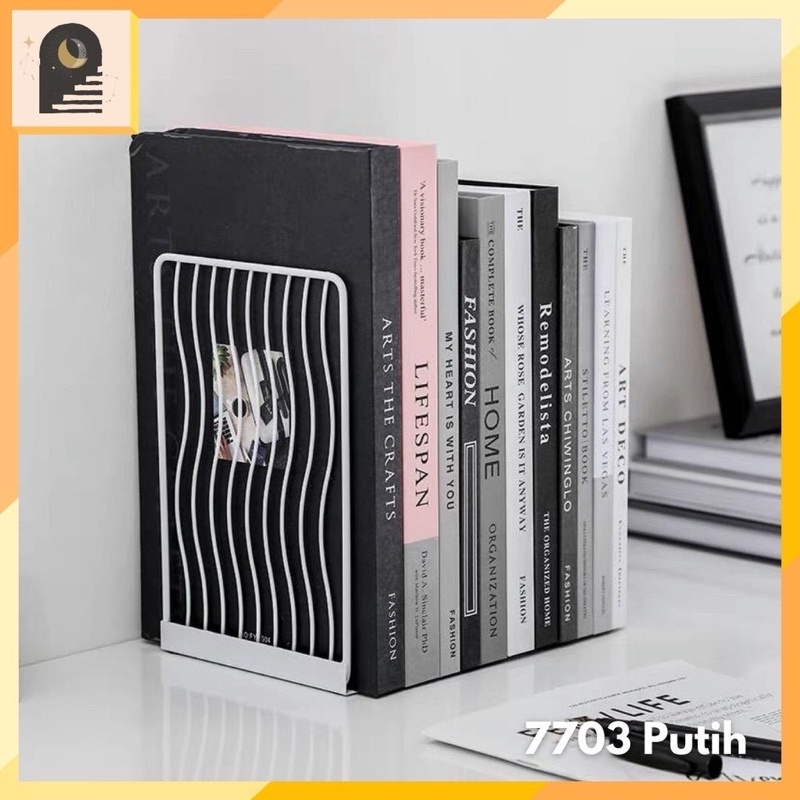Jual PRODUK- EITHER.ID BOOK STAND BOOK END BESI AESTHETIC HITAM BOOK ...