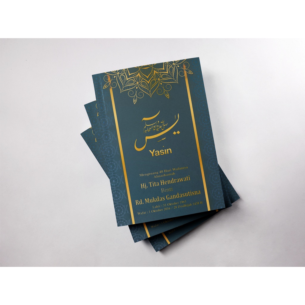 Jual Buku Yasin 128 Halaman Custom dan Tahlil Softcover Gratis Desain ...